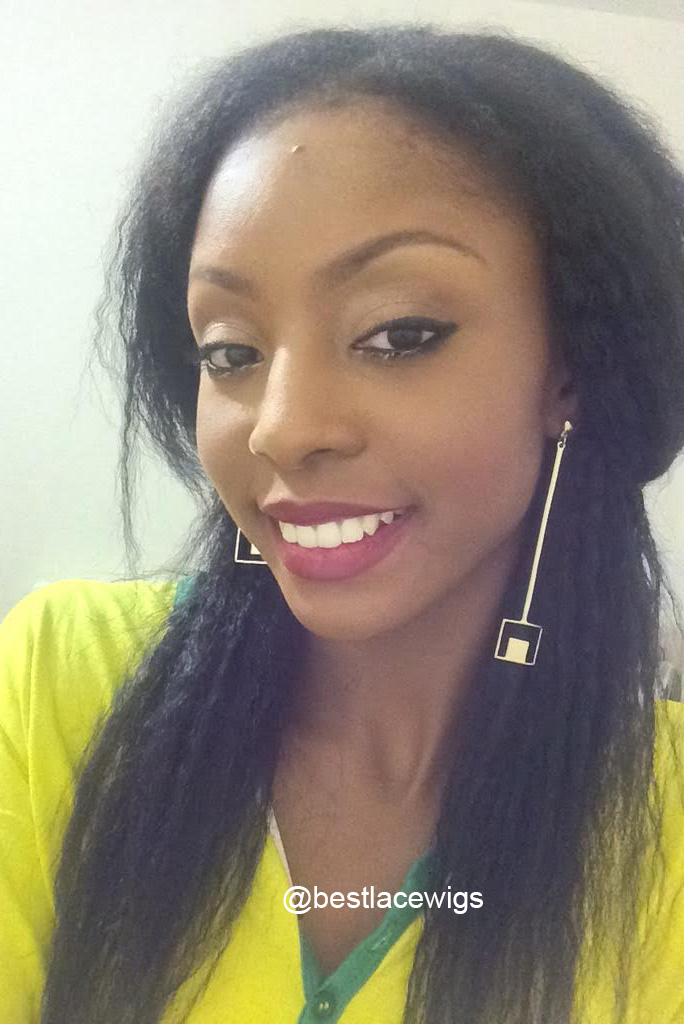 3Pcs Virgin Indian Hair Weaves With 1PC Lace Closure Kinky Straight ...